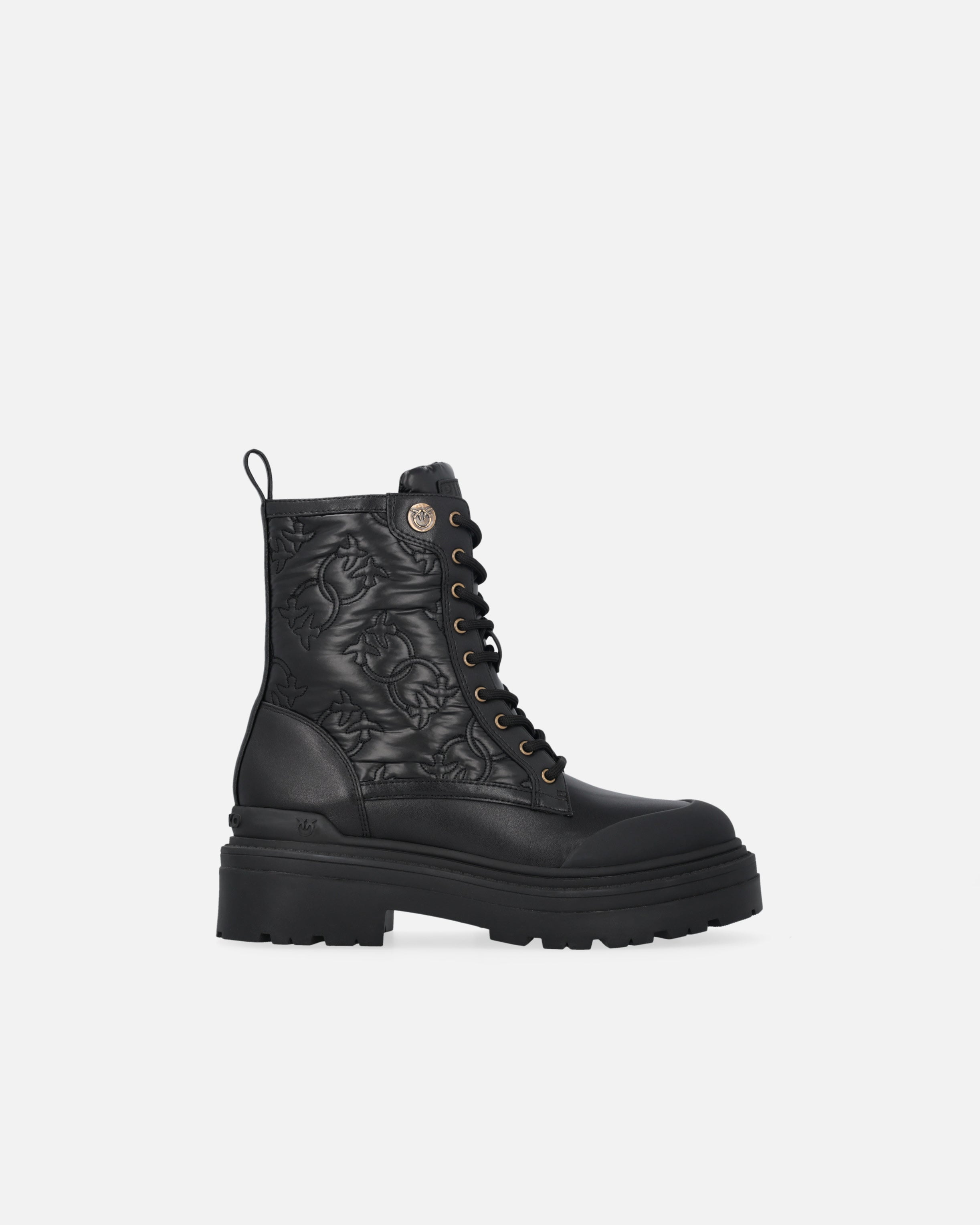 Quilted leather combat boots with Love Birds logo - MIA 25 - ANKLE ...